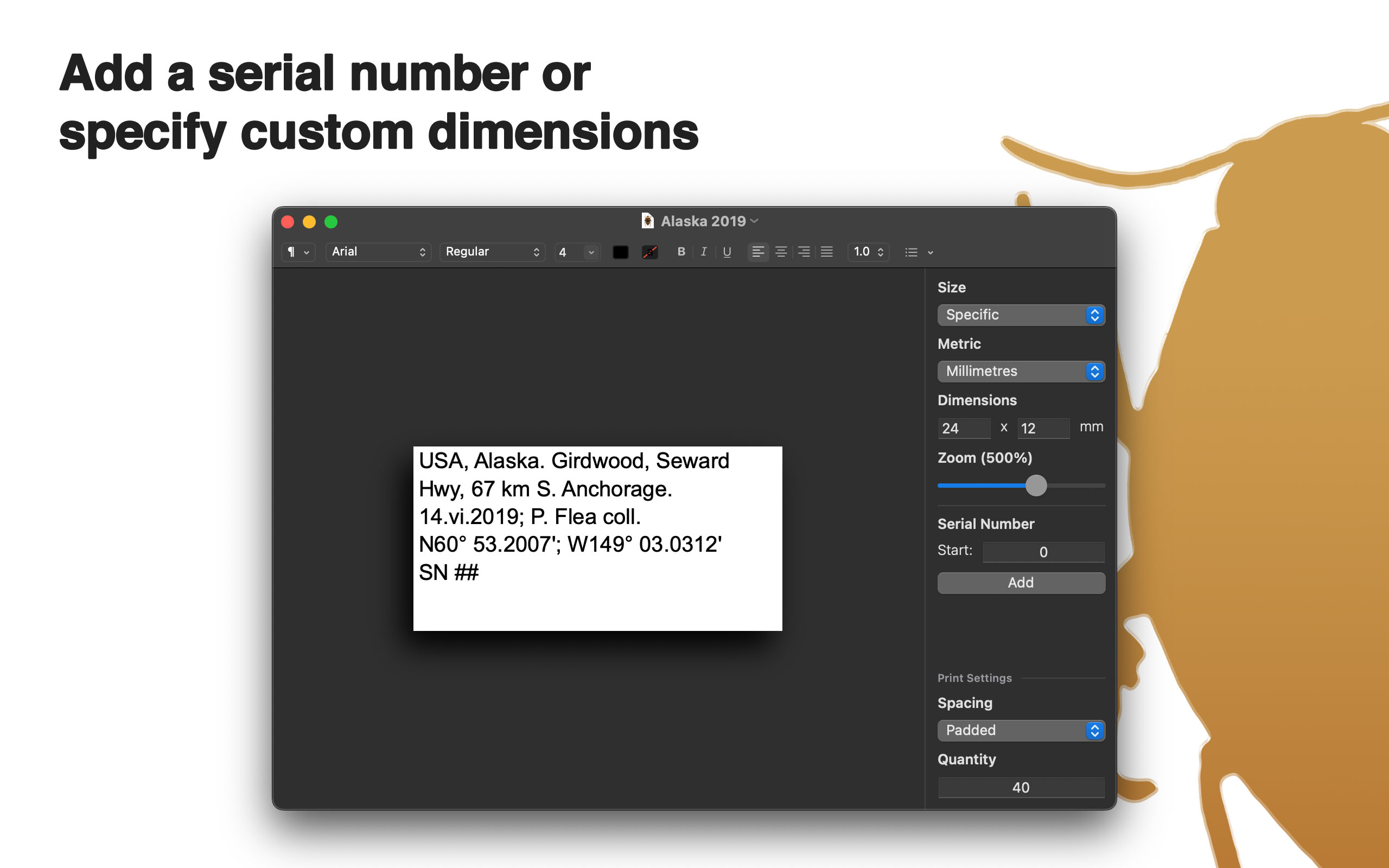 Labug - Entomology Label Maker