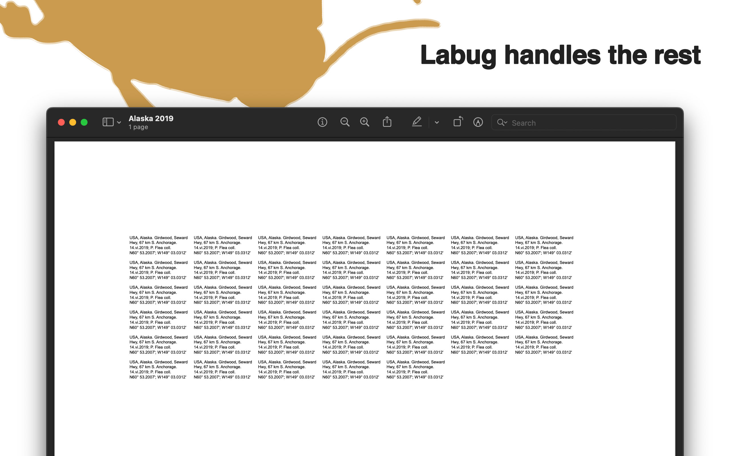 Labug - Entomology Label Maker